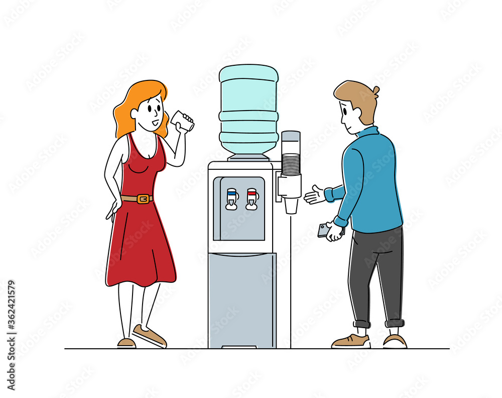 Business Characters Break at Work. People, Colleagues, Office Workers ...