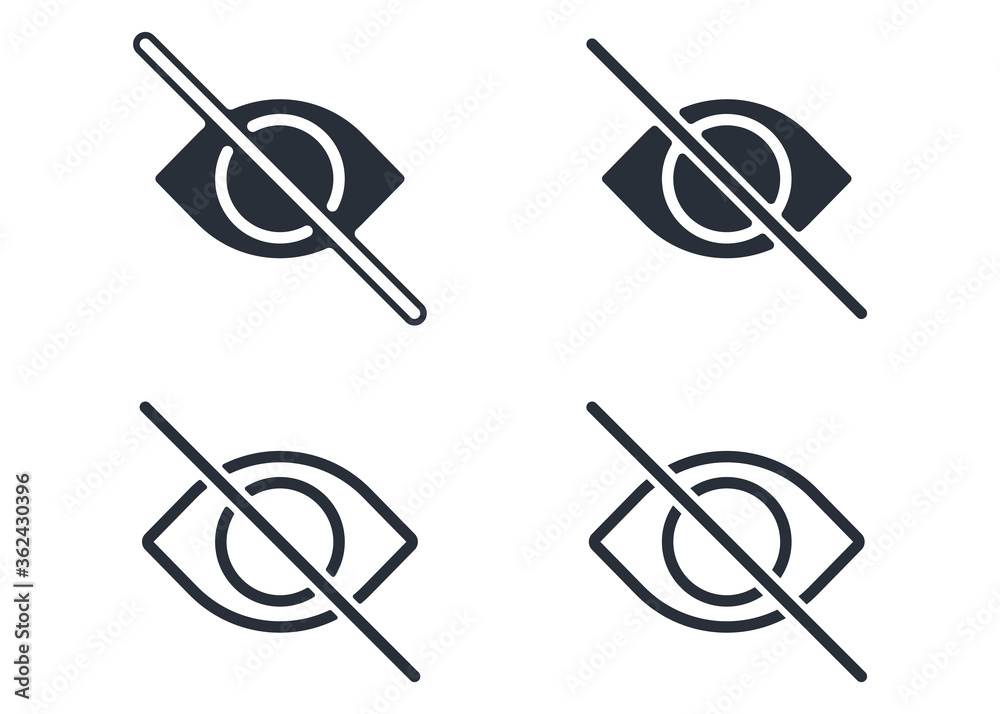 Eye. Caution. Icon for sensitive photo content or explicit video content, inappropriate content ...