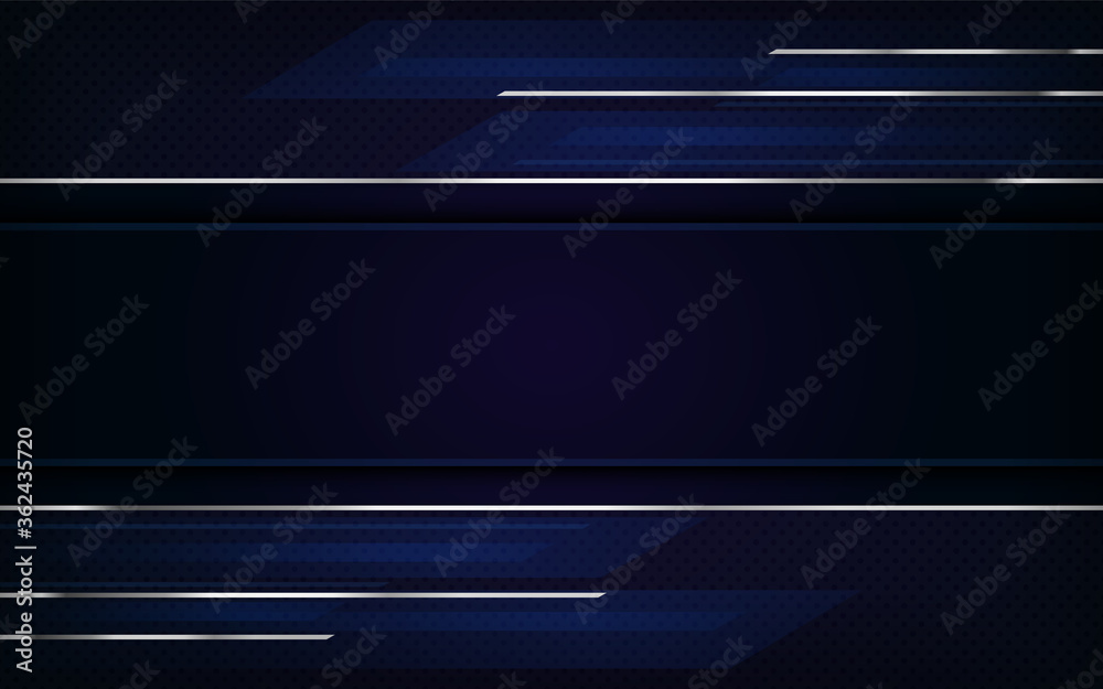 Luxury navy and silver lines combinations background design. 素材庫向量圖 ...