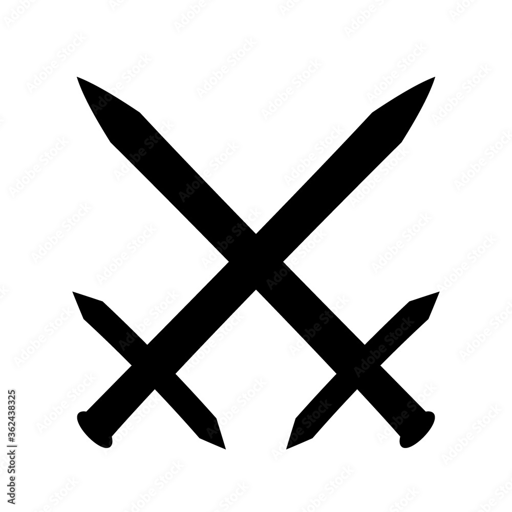 Crossed swords symbol icon. Stock Illustration | Adobe Stock