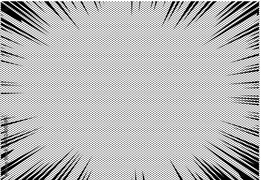 Screentone Illustration Cartoon, Manga, Comics Image black and white ...