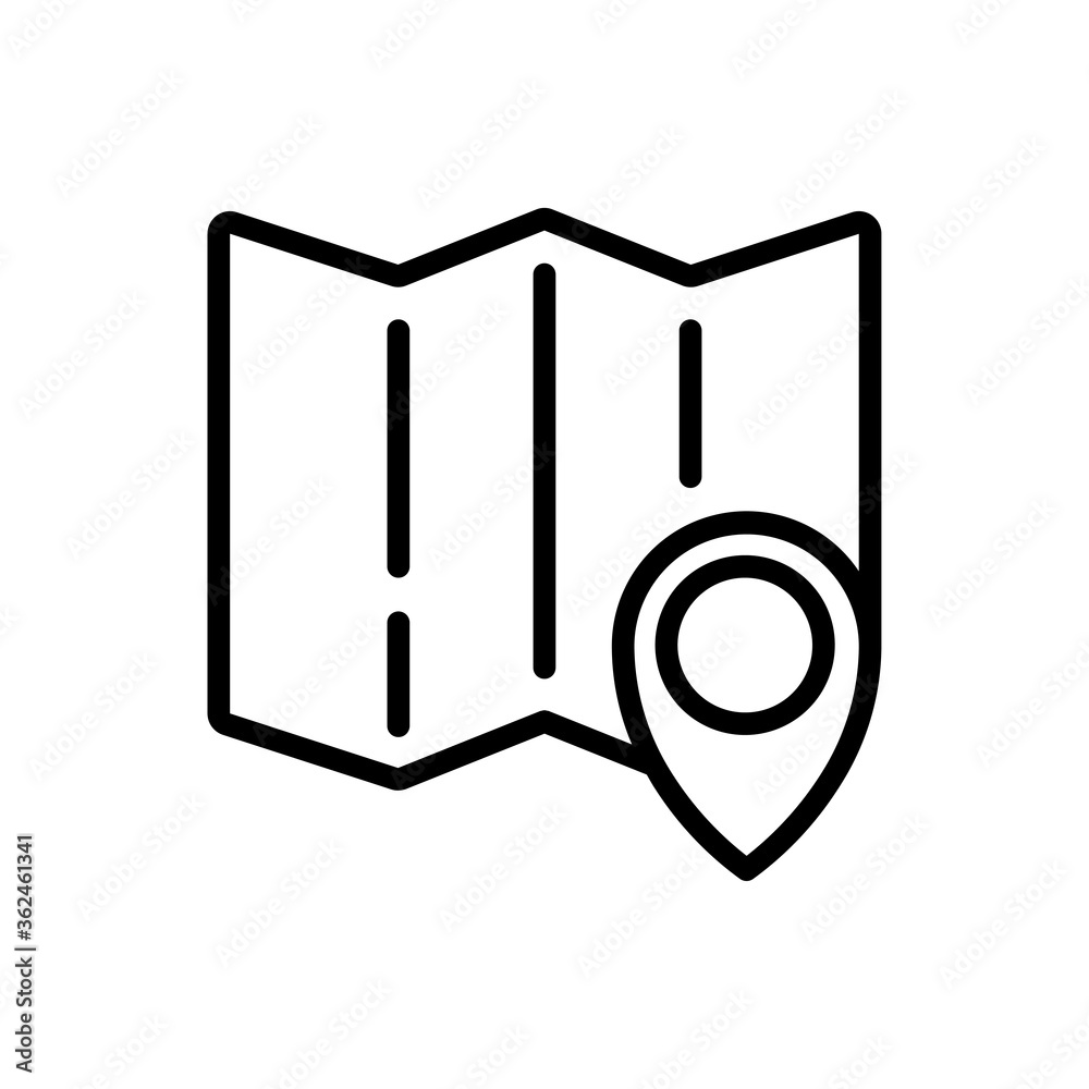 Maps Pin icon. Navigation icons set. Brochure map Stock Vector | Adobe ...