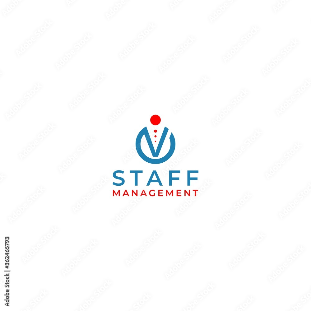 CV Staff Management Logo Design Vector Stock Vector | Adobe Stock