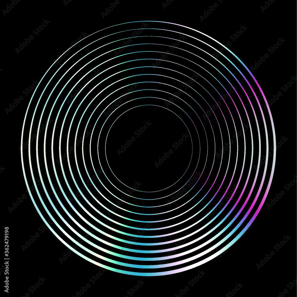 Gradient Lines in Circle Form . Spiral Vector Illustration .Technology ...