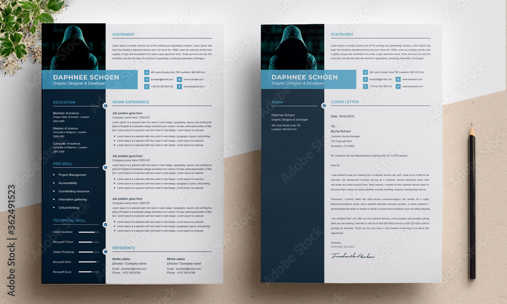 Resume Stock Vector | Adobe Stock