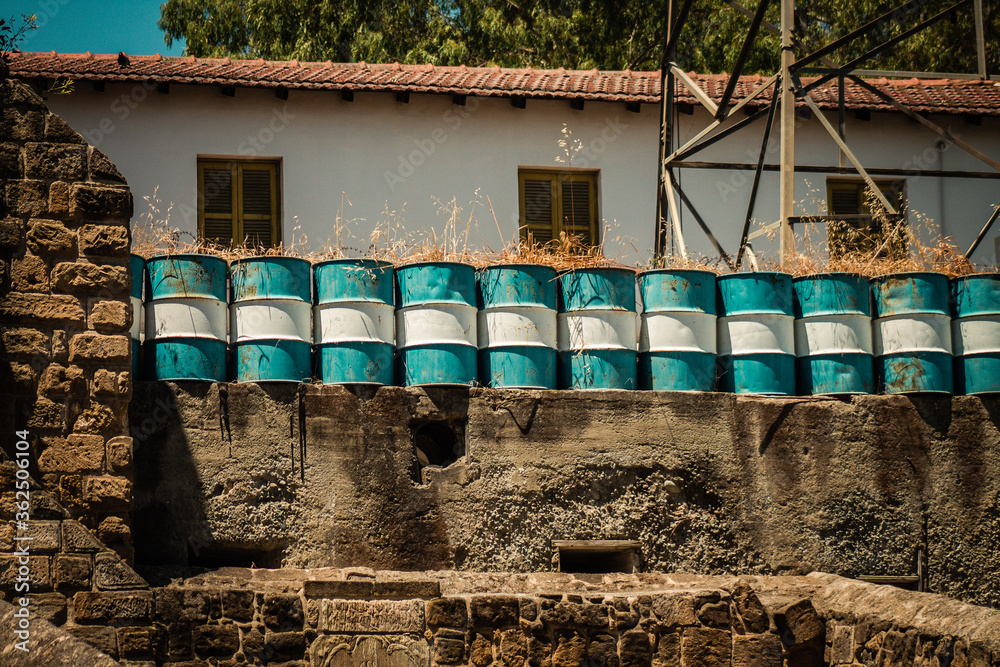 View of the Greek-Turkish border controlled by the United Nations ...