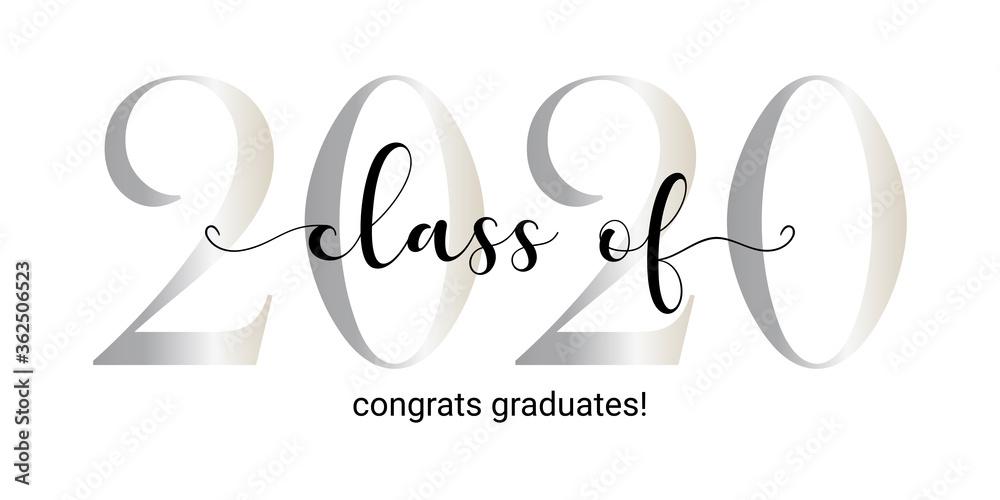 Class of 2020. Modern calligraphy. Vector illustration. Hand drawn ...