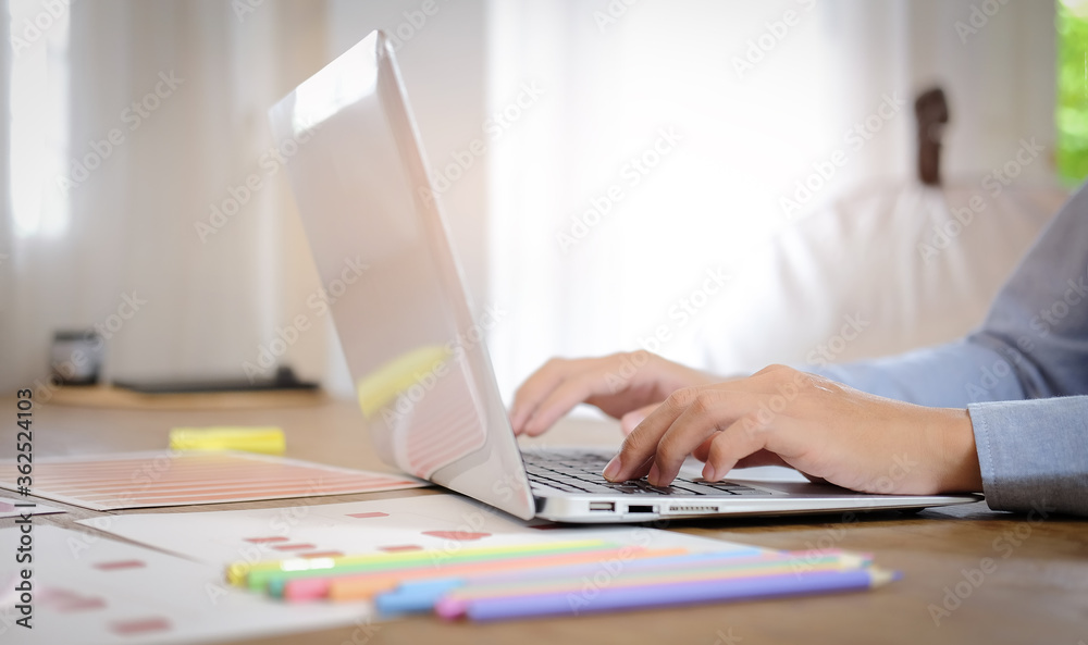 Business working in office with documents and laptop people Consulting ...