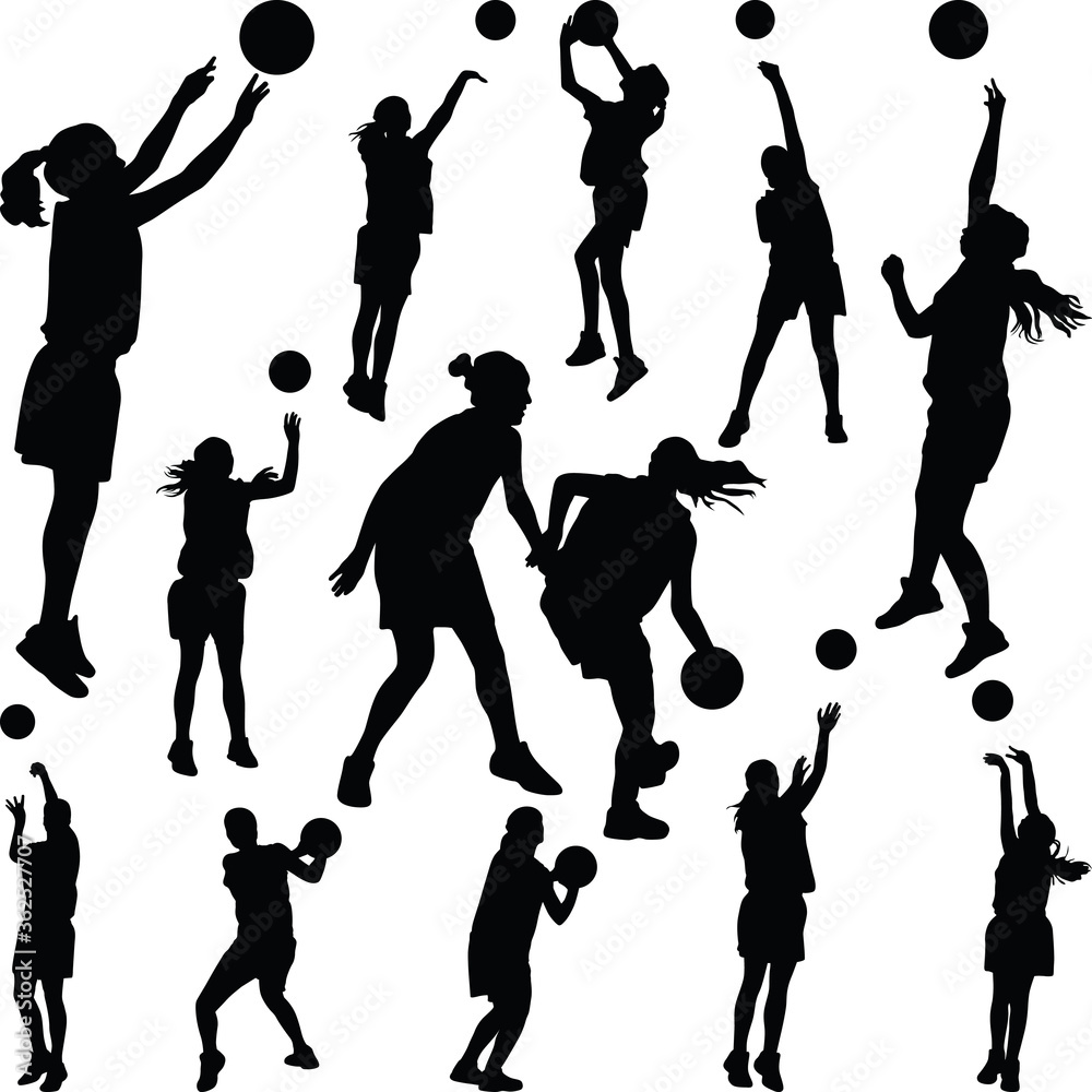 basketball woman player Stock Vector | Adobe Stock