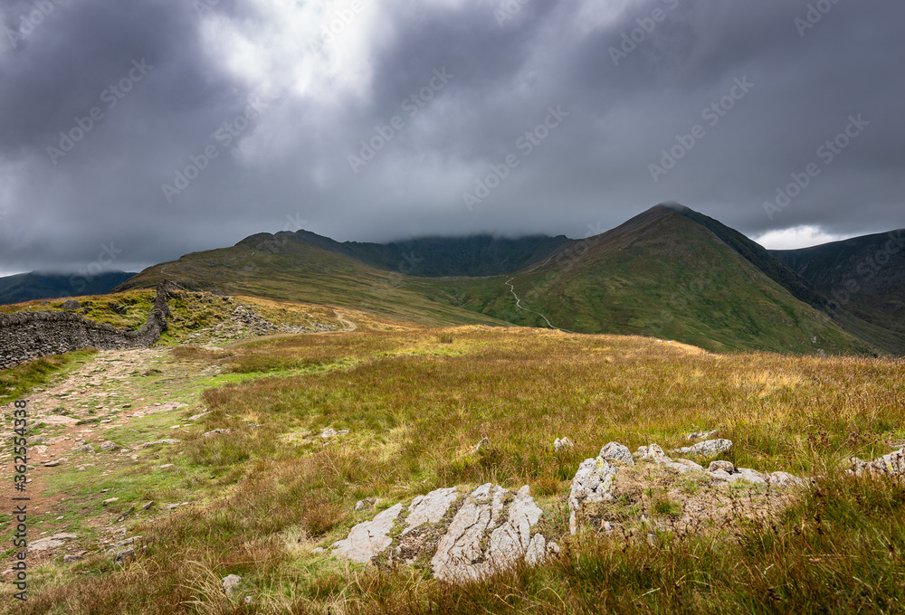 Helvellyn Approach in Low Cloud Stock Photo | Adobe Stock