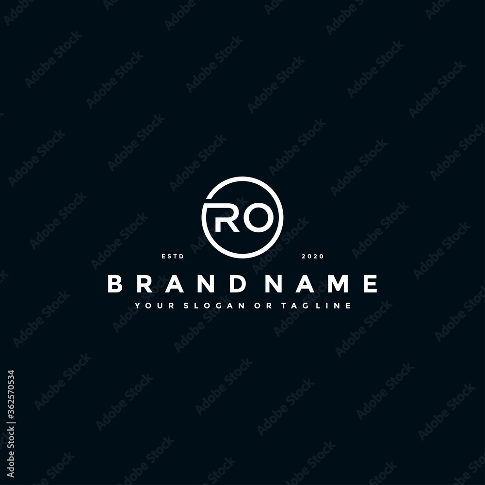 letter RO logo design vector Stock Vector | Adobe Stock