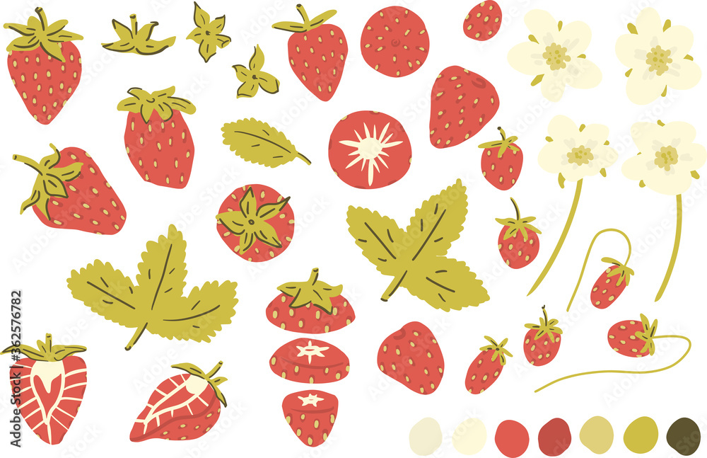 Strawberry, wild strawberry, strawberry leaf, strawberry flower, leaf ...