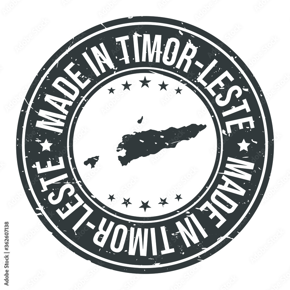 Made in Timor Leste Symbol. Silhouette Icon Map. Design Grunge Vector ...
