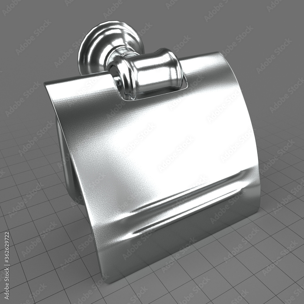 Metal toilet paper holder Stock 3D asset | Adobe Stock