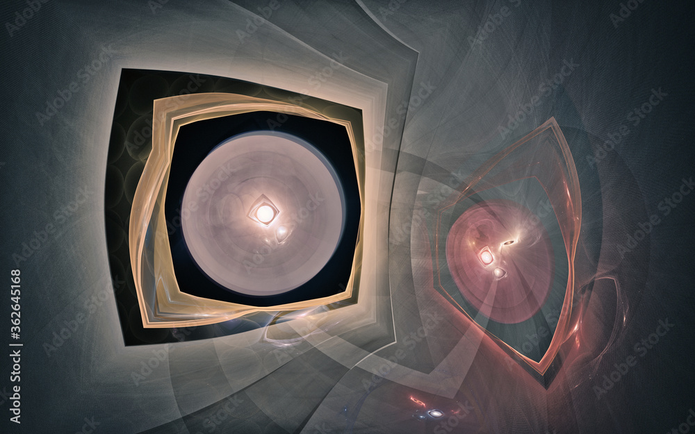 digital generated image in the form of abstract geometric shapes of ...