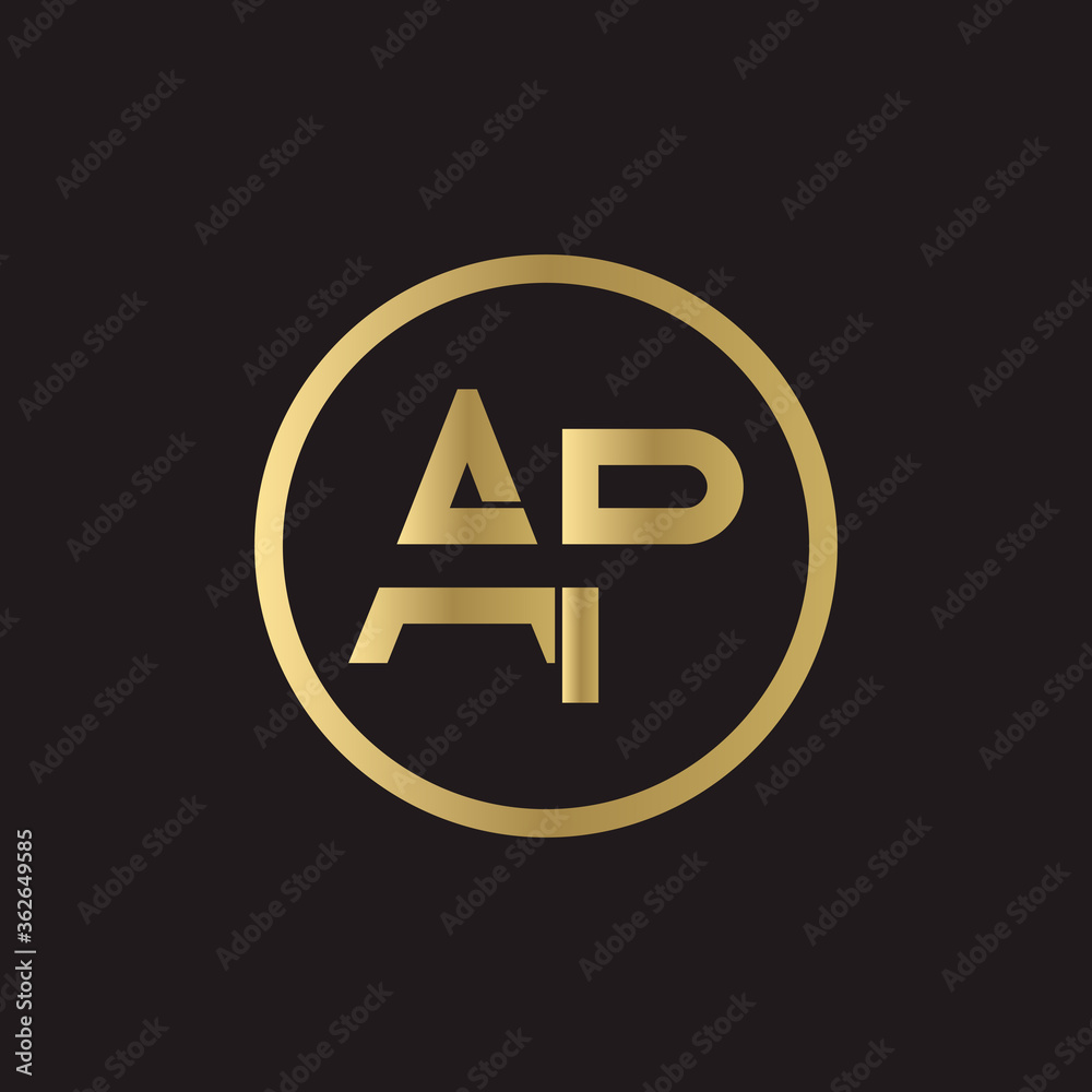 AP Logo Design Business Typography Vector Template. Creative Linked ...