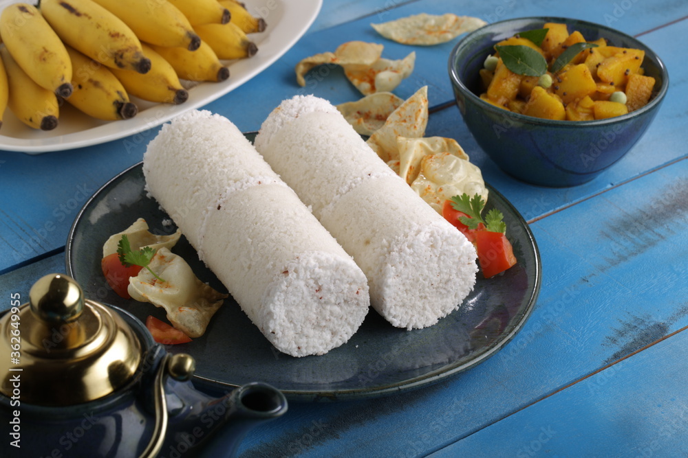 PUTTU or WHITE RICE PITTU ,Kerala special breakfast items made using ...