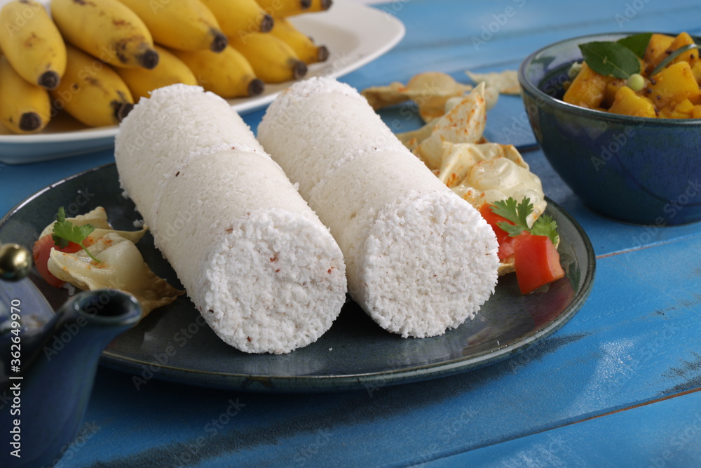 PUTTU or WHITE RICE PITTU ,Kerala special breakfast items made using ...