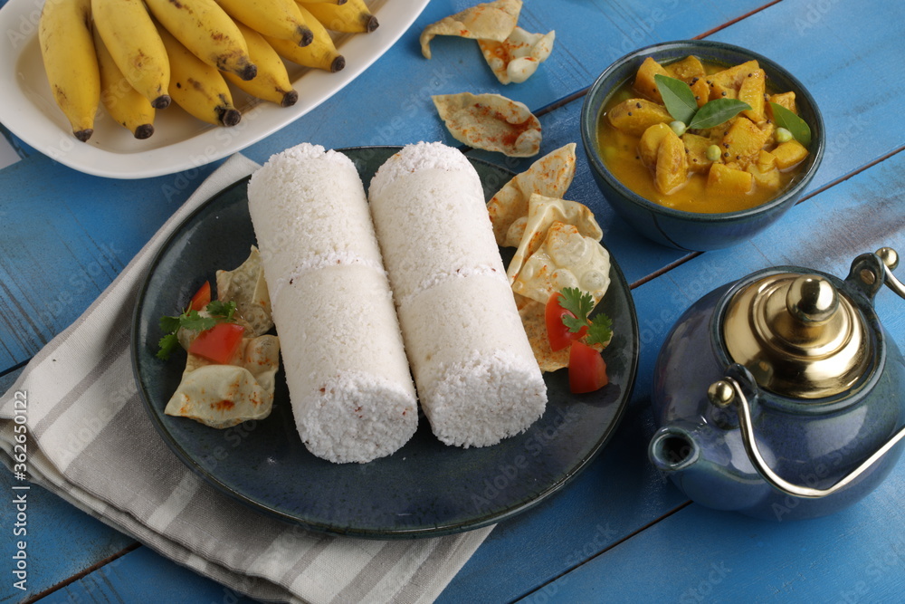 PUTTU or WHITE RICE PITTU ,Kerala special breakfast items made using ...