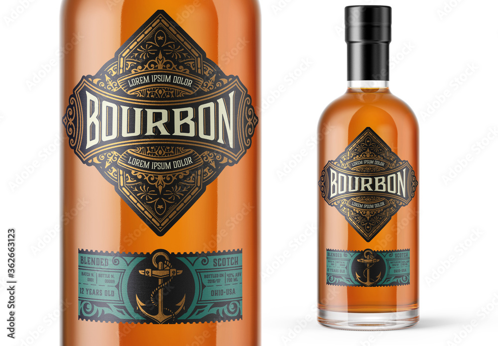 Vintage Liquor Label Packaging Layout Stock Template | Adobe Stock