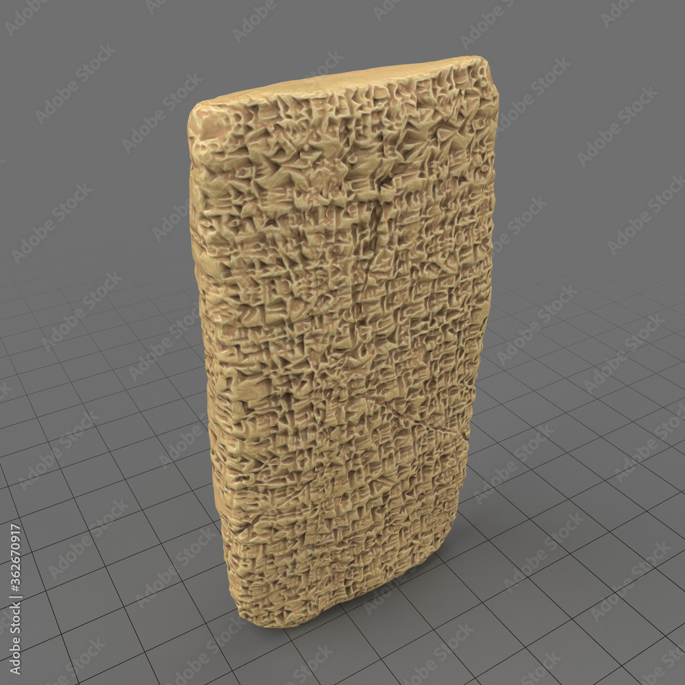 Clay tablet Stock 3D asset | Adobe Stock