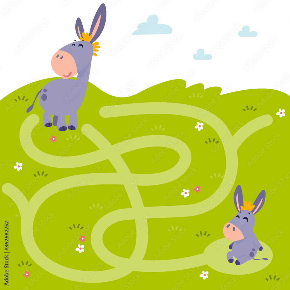 Conundrum. Farm animal educational maze game. Labyrinth page for ...