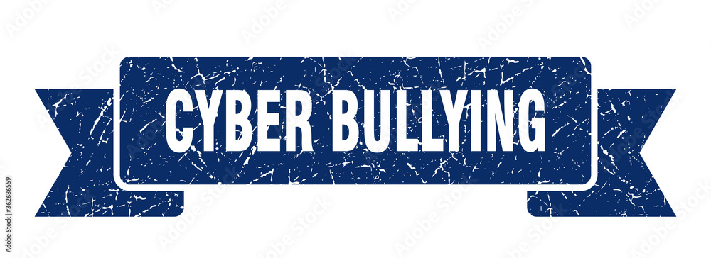 cyber bullying ribbon. cyber bullying grunge band sign. cyber bullying ...