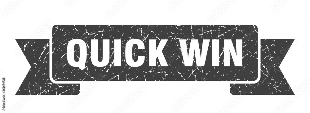 quick win ribbon. quick win grunge band sign. quick win banner Stock ...