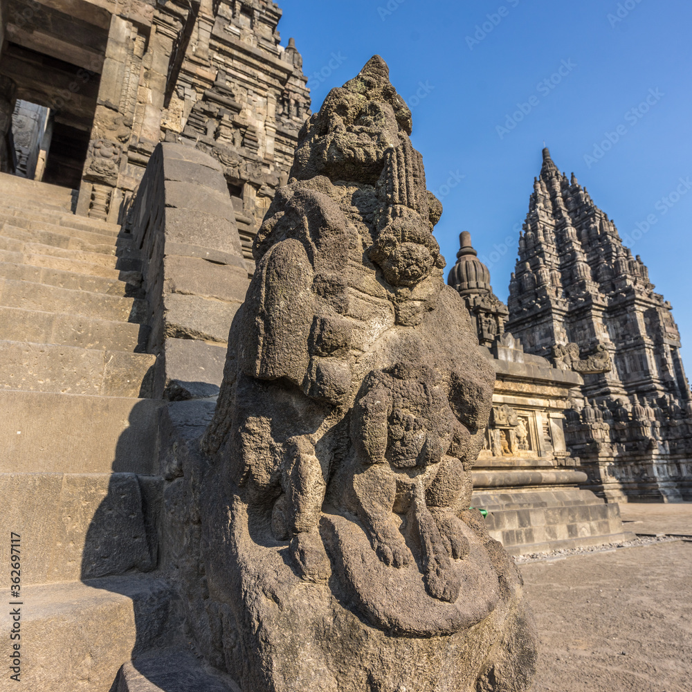 Detail of Makara of Candi Siwa (Shiva Temple) in Prambanan temple ...
