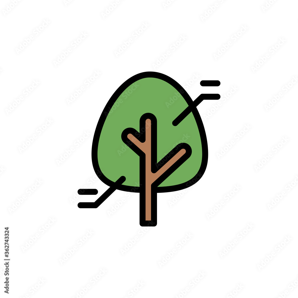 Tree, smart, information icon. Simple color with outline vector ...