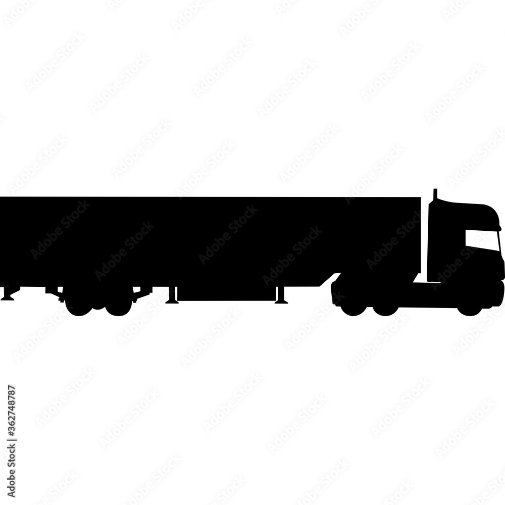 Semi Truck Types Silhouette Vector Stock Vector | Adobe Stock