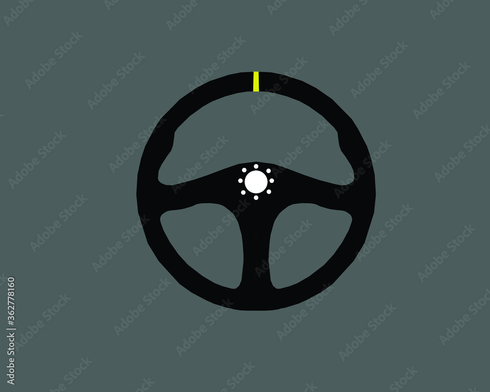 Car Steering driving wheel rudder quality vector illustration cut ...