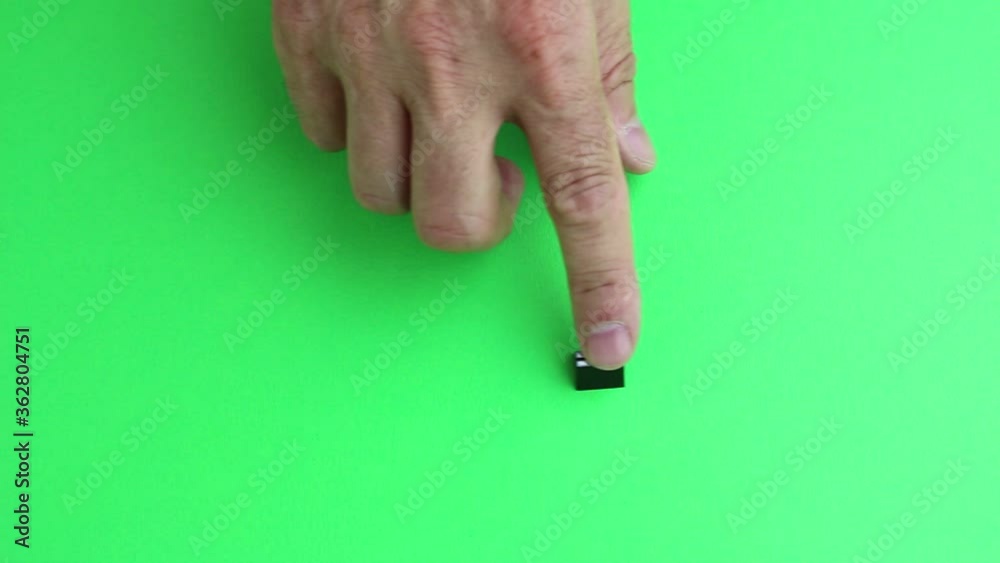 Green screen, Cursor is moved by the finger, index of adult man from ...