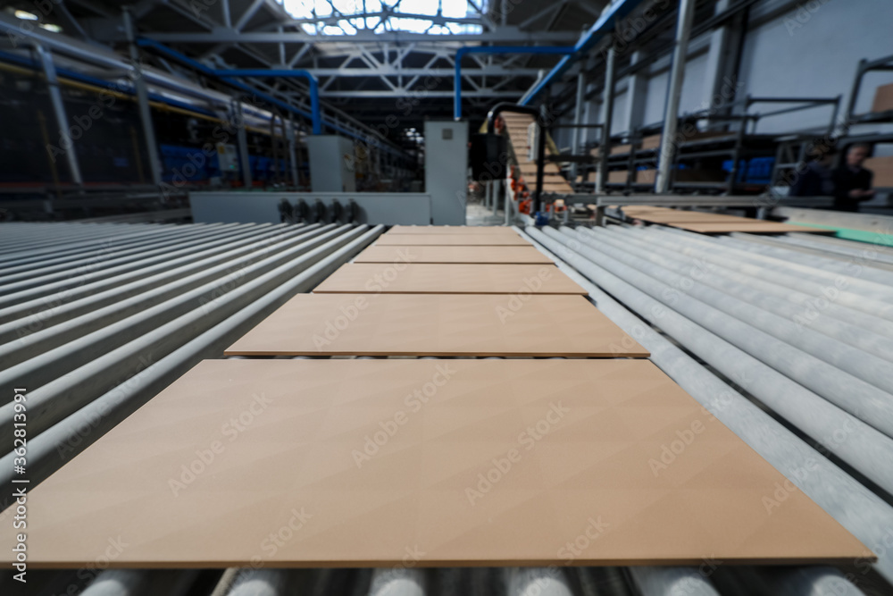 Foto de existing ceramic tile factory do Stock | Adobe Stock