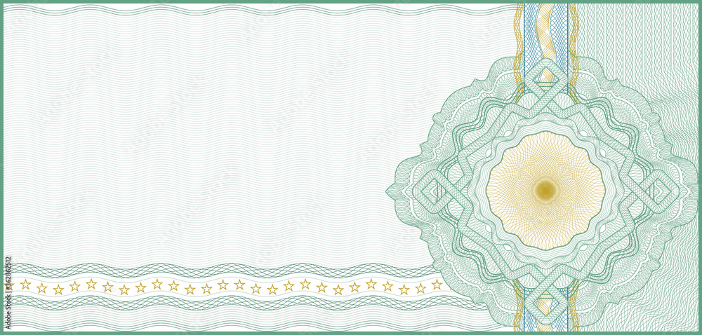 Secured Guilloche Background for Voucher, Gift Certificate, Coupon or ...