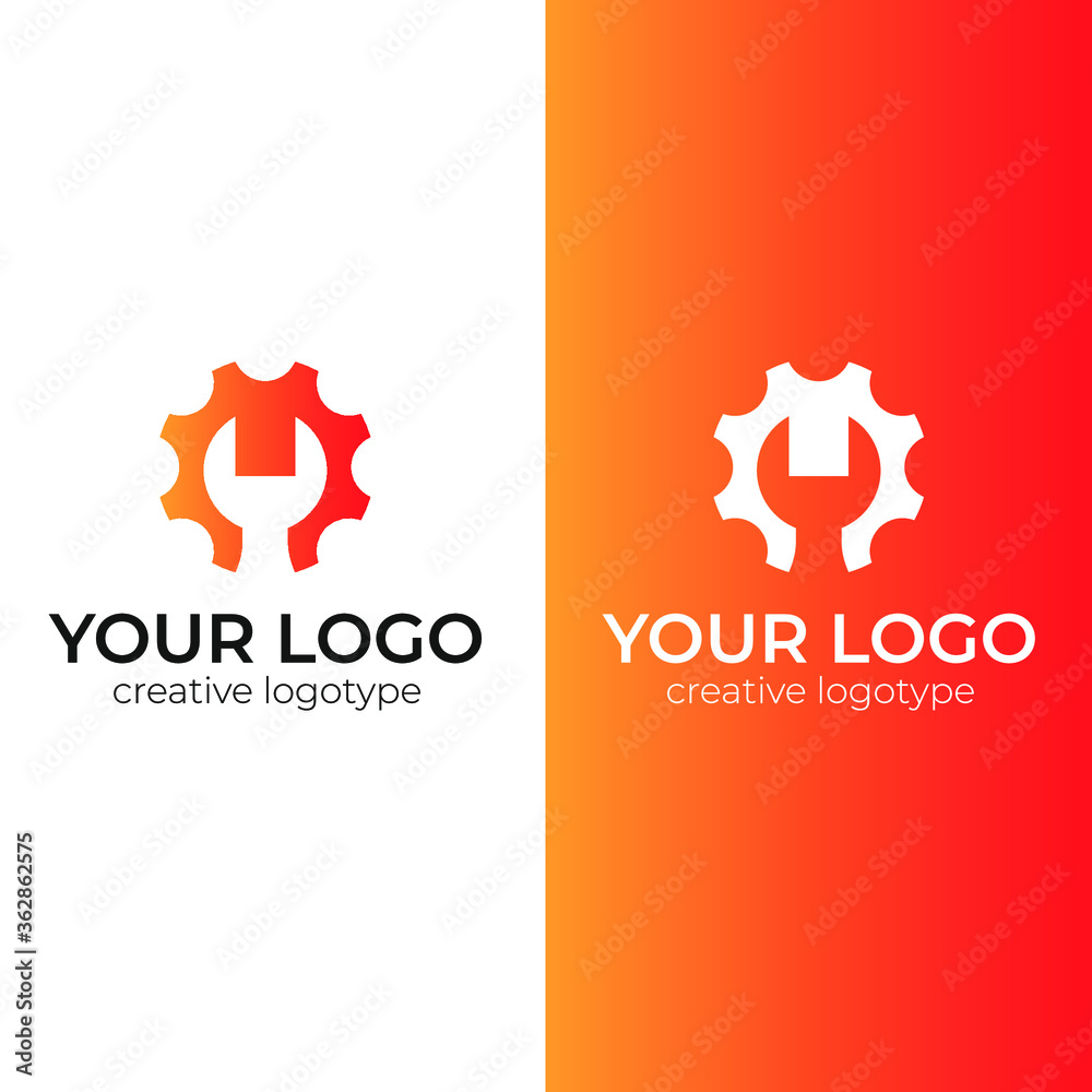 computer service logo design minimal and creative logotype vector ...