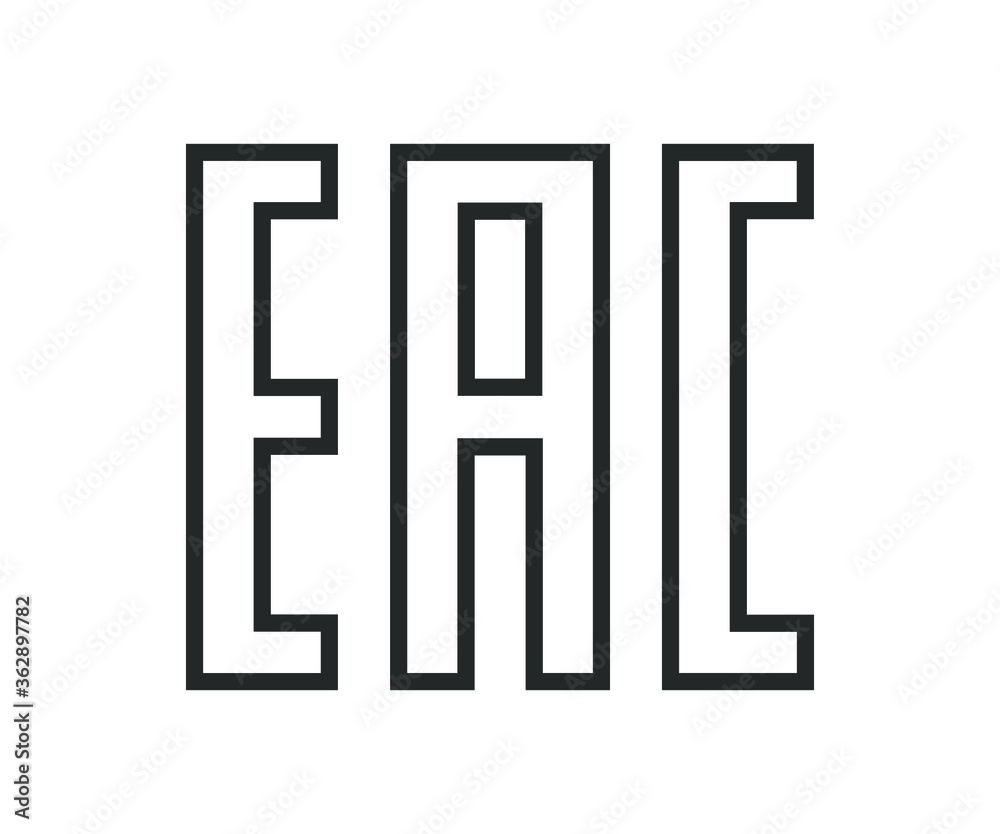 Vecteur Stock Eurasian Conformity, EAC certification mark icon ...