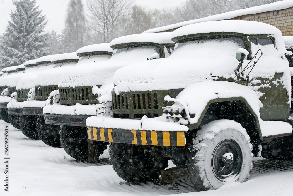 Snow Army Truck