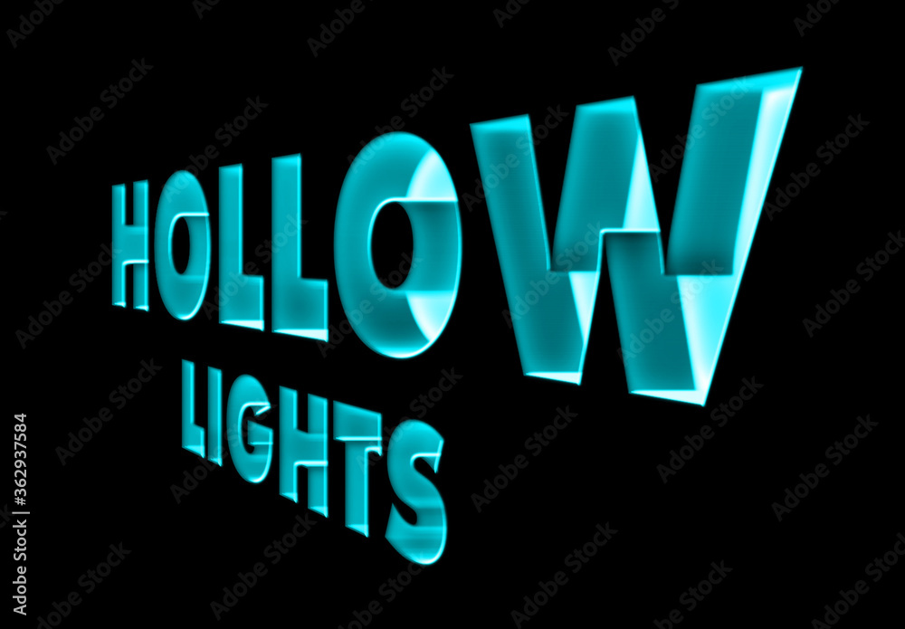 Hollow Lights Text Effect Stock Template | Adobe Stock