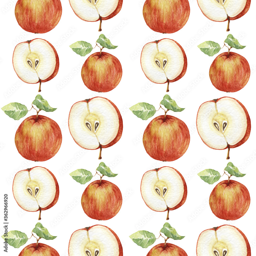 Watercolor Fruits Digital Paper, Summer Tropical Fruits Seamless ...