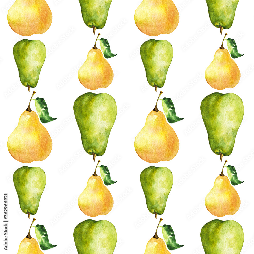 Watercolor Fruits Digital Paper, Summer Tropical Fruits Seamless ...