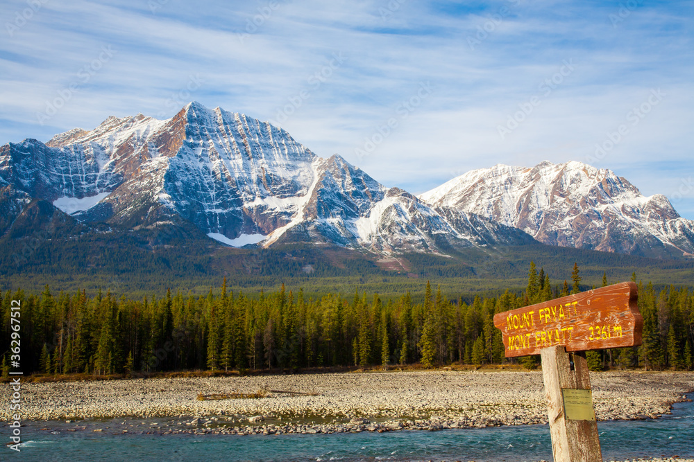Mt Fryatt, Alberta, located adjacent to the Icefields parkway. Mount ...