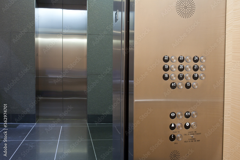 Inside Elevator Doors