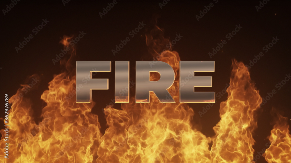 Fire Title Loop Title modèle Stock | Adobe Stock