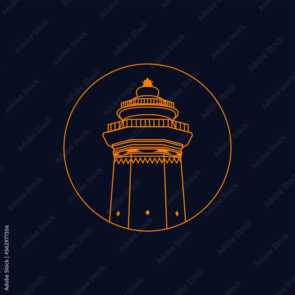 Banten tower icon vector illustration Stock Vector | Adobe Stock