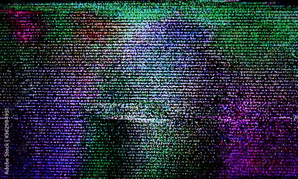 Glitch art scan line background. TV scan line monitor for old ...