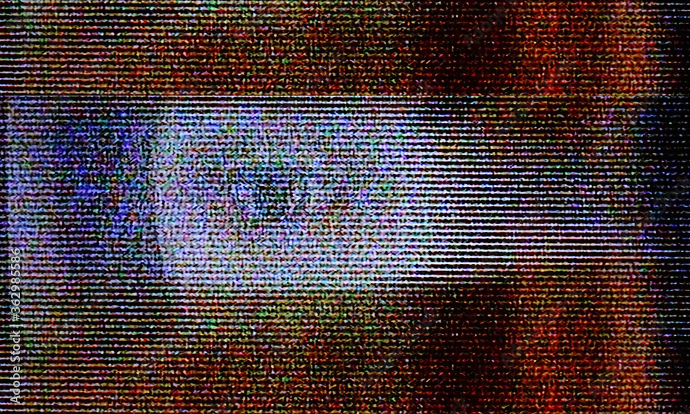 Glitch art scan line background. TV scan line monitor for old ...