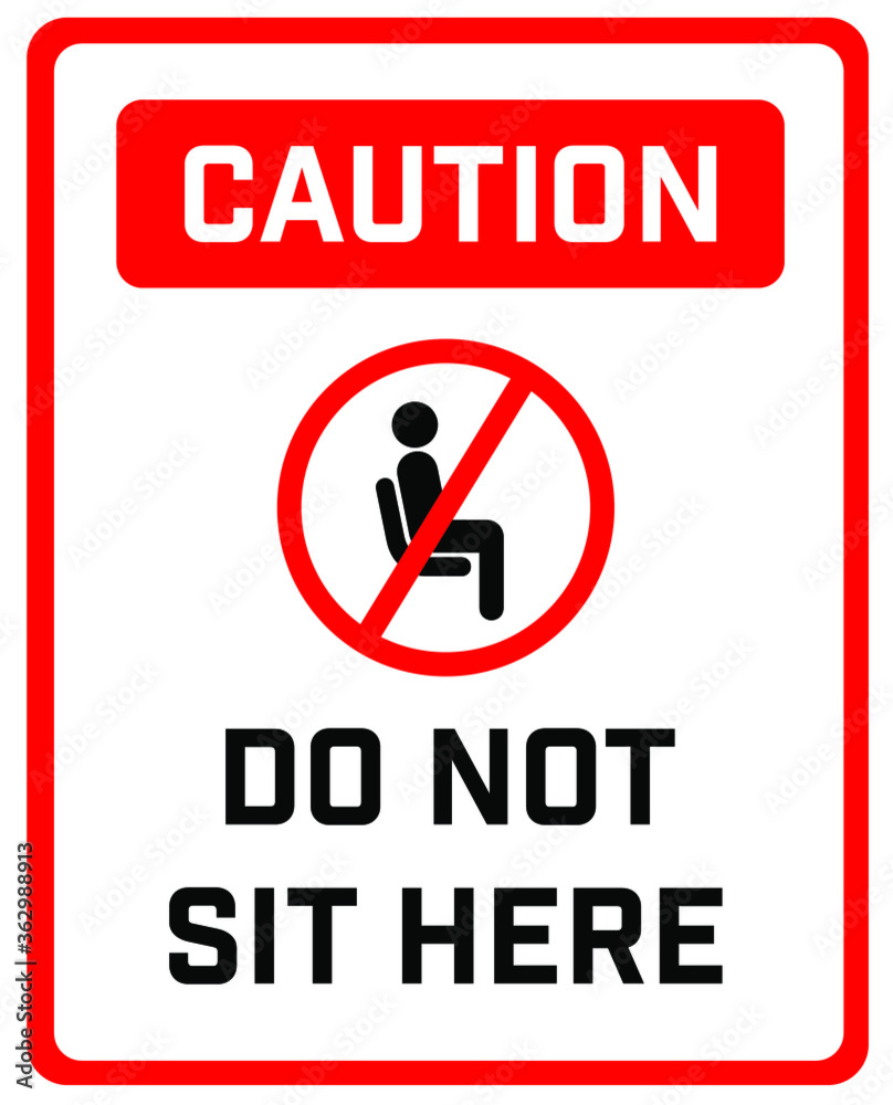 Do Not Sit Here Signage for restaurants and public places inorder to ...
