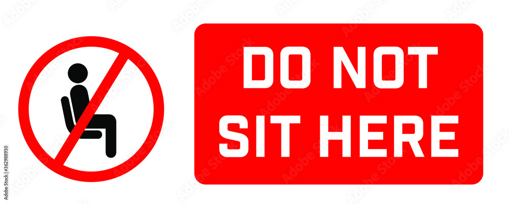Do Not Sit Here Signage for restaurants and public places inorder to ...