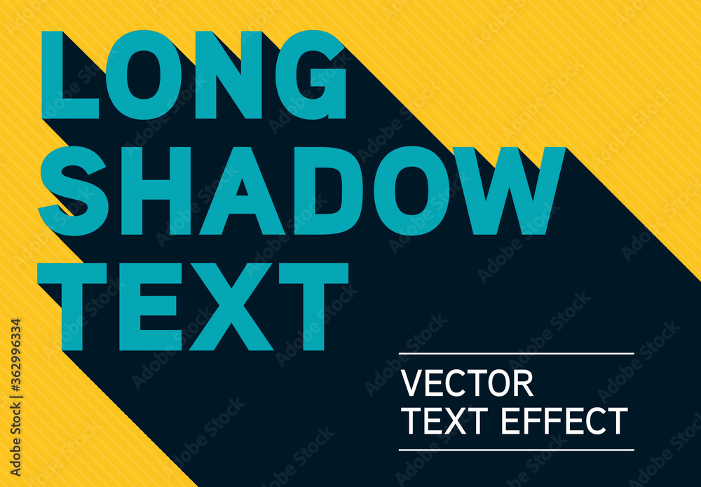 Long Shadow Text Effect Stock Template | Adobe Stock